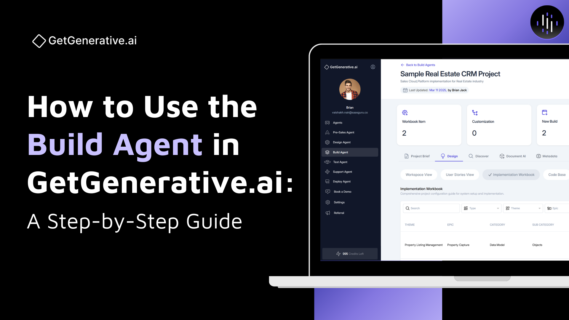 How to Use the Build Agent in GetGenerative.ai: A Step-by-Step Guide
